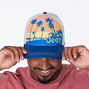Jeep Beach Sunset Twill Mesh Back Hat