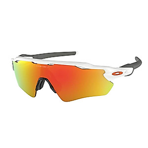 Oakley Radar EV Path OO9208 920816 38M Polished White/Fire Iridium Sunglasses For Men+BUNDLE with Oakley Accessory Leash Kit