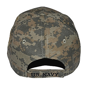 Icon Sports Group US Navy Hat Official Licensed Military Cap, Unisex Embroidered Camo Armed Forces Baseball Cap, One Size