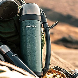 Pioneer Flasks Large Vacuum Flask, 1.8L, Gebürsteter Stahl