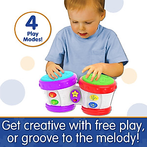 The Learning Journey Early Learning - Little Baby Bongo Drums - Electronic Musical Toddler Toys & Gifts for Boys & Girls Ages 12 Months & Up - Award Winning Musical Learning Toy, Multi