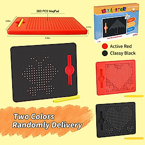 MAGBLOCK Magnetic Drawing Board Kids Writing Pad with Magnet Pen, Portable Educational Toys for Toddlers Kids Boys and Girls,Gifts Ideal for Travel and Road Trips (8.58in x6.89in)