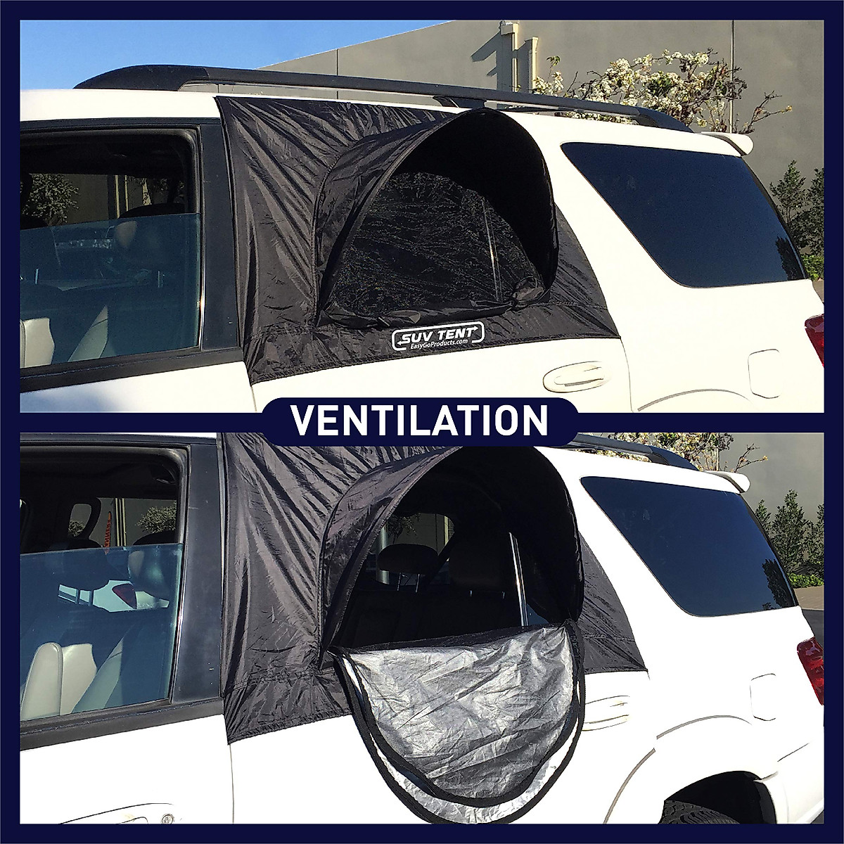SUV Tent Car Camping Tent Tent Works as Vent, Bug Guard and Sun Screen Canopy - Great Car Camping Accessory