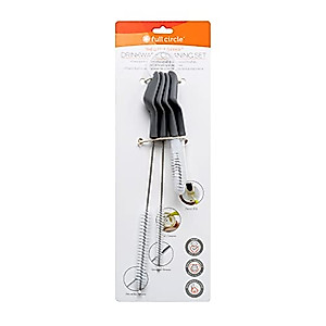 Full Circle Little Sipper Bottle & Straw Cleaner, One Size, Grey