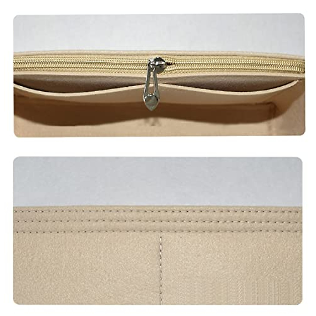 Felt Purse Organizer Insert, for Chanel Chanel24c HOBO armpit bag, inner bag lined with street bag2063Beige