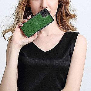 iPhone 11 Wallet Case, ZVE iPhone 11 Case with Credit Card Holder Slot Protective Shockproof Pocket Wallet Case Handbag Slim Leather Case for Apple iPhone 11,6.1 inch - Dard Green