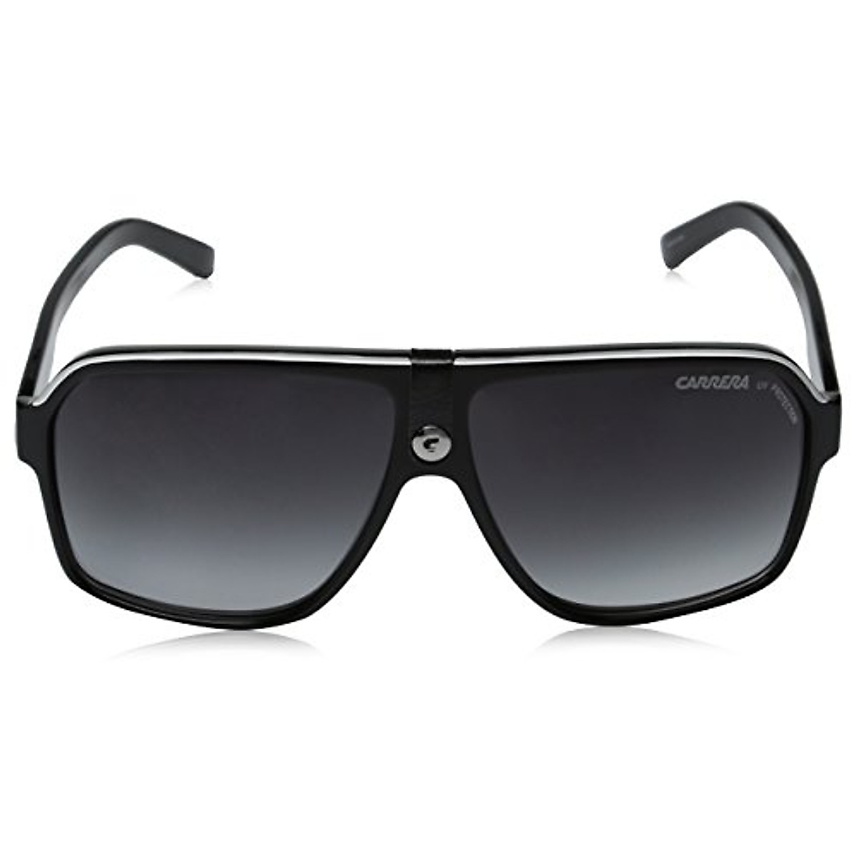 Carrera CA33/S Pilot Sunglasses, Black Cry Grey Frame/Dkgray Gradient Lens, 62 mm