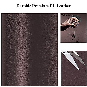 LakiBeibi Self Adhesive Leather Repair Patch, 16 x 31 Inch Leather Repair Tape Waterproof, DIY Leather Repair Patch for Sofa, Chair, Car seat, Couches, Handbages, Furniture (Dark Brown)