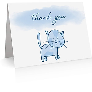 Cats Thank You Note Cards (24 Foldover Cards and Envelopes) Cat Cards