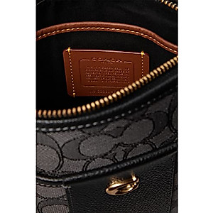COACH Box Program Signature Jacquard Kitt Smoke/Black One Size