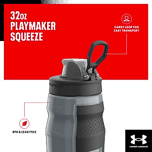 Under Armour 32oz Playmaker Squeeze Red