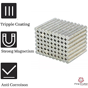 30 Pcs 5x3 mm Fine Clutter Small Magnets | Heavy Duty Magnets Fridge | Button Magnets | Small Magnets for Crafts | Mini Magnet | Small Circle Magnets | Bulk Magnets for Collars Whiteboard