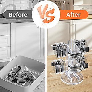 Elgood for Stanley Cup Accessories Tumbler Lid Organizer Yeti Stanley Cup Lid and Straw Holder, Space Saving for Countertop Storage and Organization