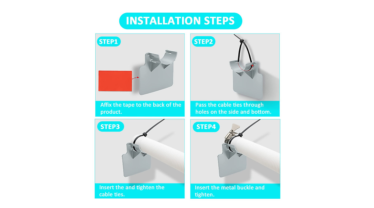 Magoog Pool Pipe Holders 3-Pack: Prevent Hose Sagging