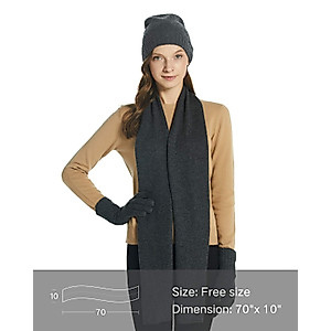 EURKEA 100% Cashmere Winter Scarf in Solid Colors with Gift Box for Women, Warm & Soft & Lightweight, Gift Ready