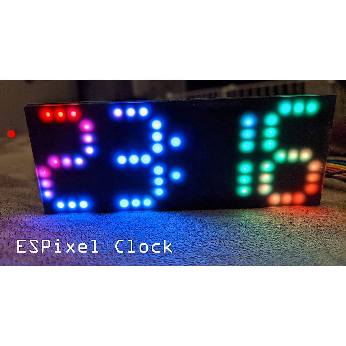 ESPixel Clock Pixel-Based 7 Segment Display for Arduino and Raspberry Pi