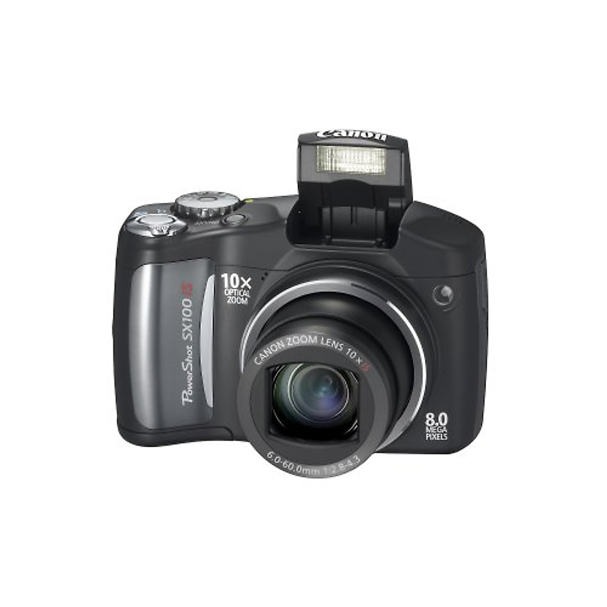 Canon PowerShot SX100IS 8MP Digital Camera with 10x Optical Image Stabilized Zoom (Black)