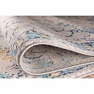 Rugshop Bohemian Distressed Design Area Rug 5' x 7' Blue