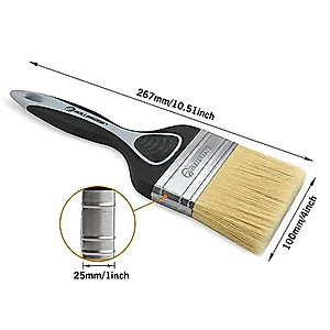ROLLINGDOG 4 Inch Paint Brush- Large Paint Brush,Soft Paint Brush for Wall Paint,Ceiling,Blinds,Large Surface Areas(100mm)
