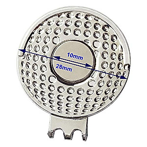 Myartte Golf Ball Marker Hat Clip Poker Chip 0.96 Inch Ball Markers Golf Gift for Men Women Golfer Assorted Pattern Stainless Iron 2 Hat Clip with 2 Golf Marker (Total 4 PCS)