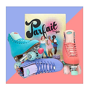 VNLA Parfait Outdoor Roller Skates for Women | Stylish Design, Comfortable, and Durable Quad Skates | Coral, Ladies 6