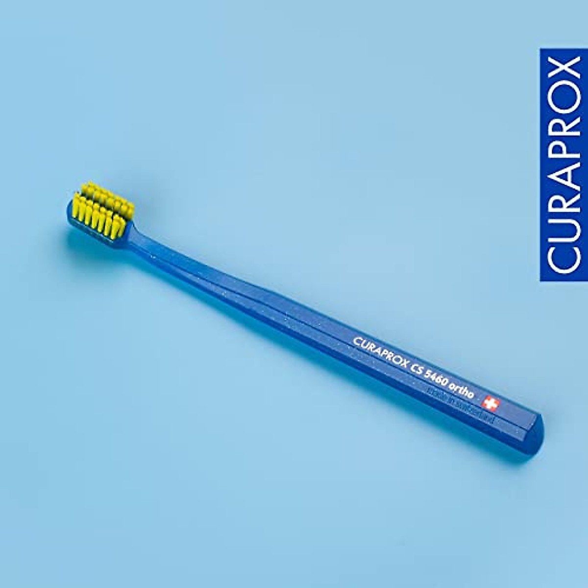 Curaprox CS 5460 Ultra-Soft Orthodontic Toothbrush for Braces with Ultra-Fine Filaments and Compact, Slightly Angled Toothbrush Head for Improved Tooth and Gum Health