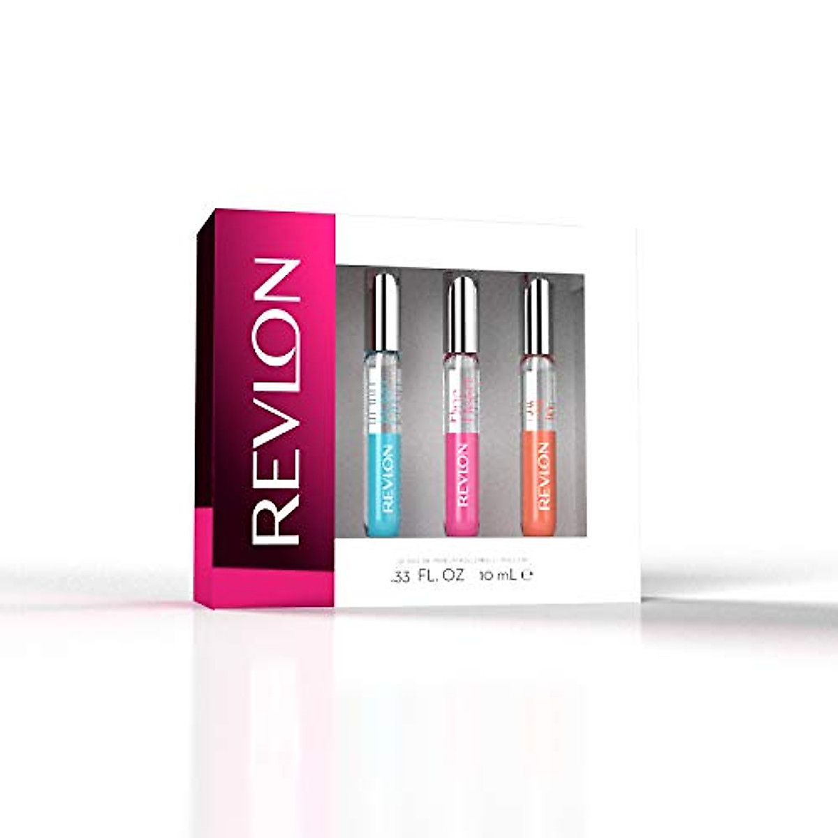 Revlon 3 Piece Rollerball Coffret, Fragrance for Women, Featuring Megan Thee Stallion and Sofia Carson, 0.33 oz