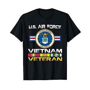 Proud US Air Force Vietnam Veteran USA Flag Vietnam Vet Flag T-Shirt