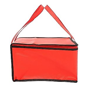Luxshiny Insulated Food Delivery Bag Catering Food Warmers Bags Insulated Cold Bag Pizza Warming Delivery Bag for Takeaways(Red)