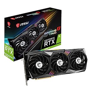MSI Gaming GeForce RTX 3060 Ti 8GB GDRR6 256-Bit HDMI/DP Tri-Frozr 2 TORX Fan 4.0 Ampere Architecture RGB OC Graphics Card (RTX 3060 Ti Gaming X Trio)