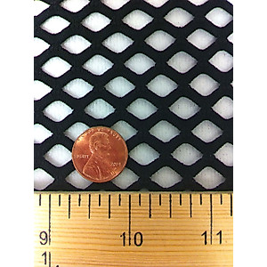 Big Hole Diamond Mesh on Stretch Polyester Spandex Fabric by The Yard (Black)