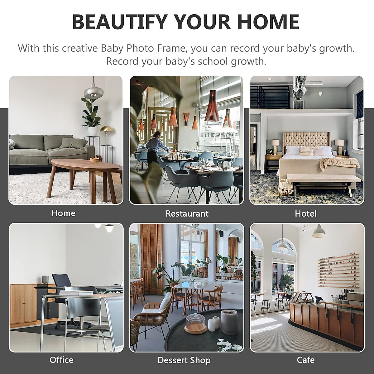 Veemoon Picture Display Frame First Year Picture Frames Growth Photo Frame School Years Picture Day Collage Frame Tablescape Decor School Years Photo Mat Baby Picture Holder White Plastic