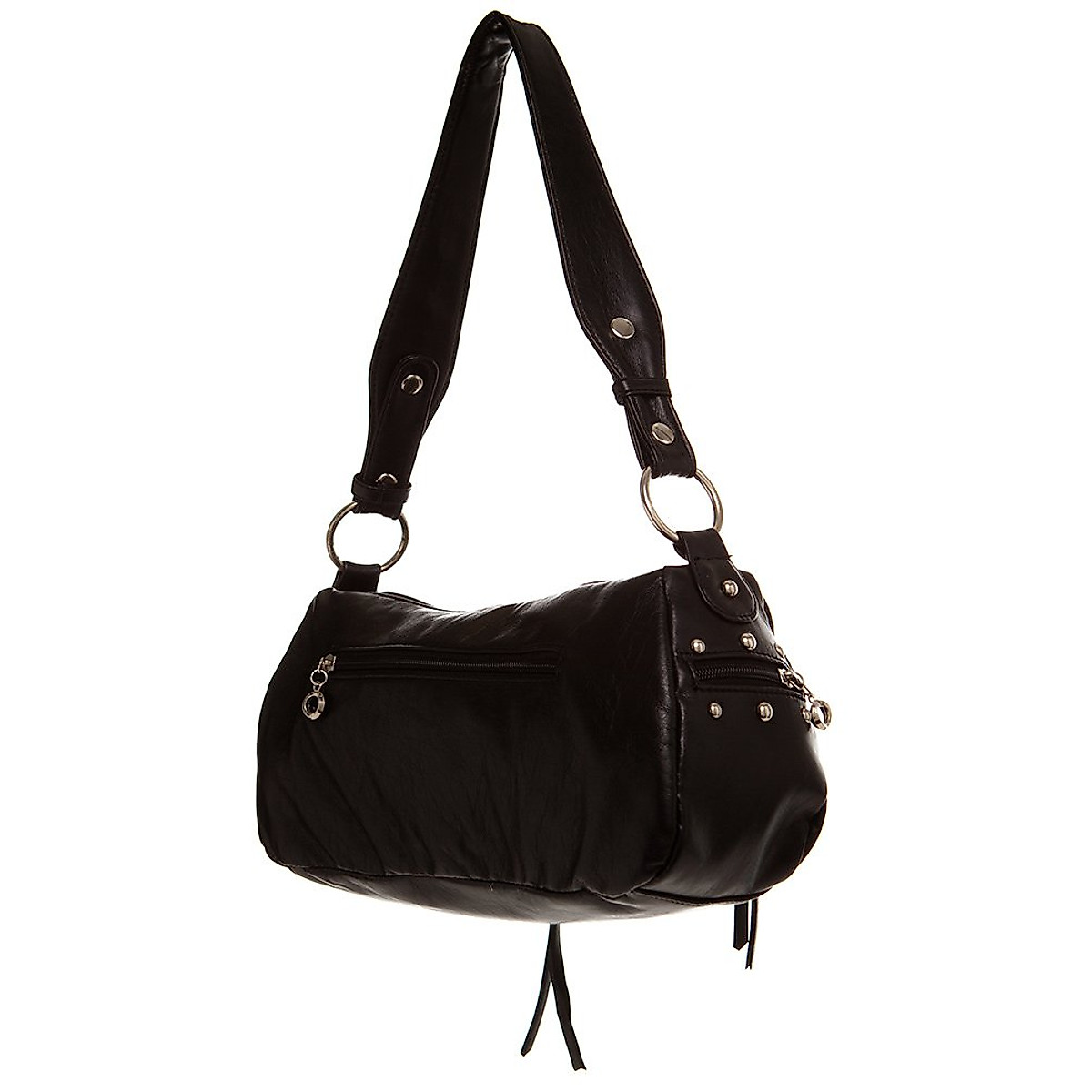 Handbags For All Fringe Structure Studded Hobo Shoulder Handbag