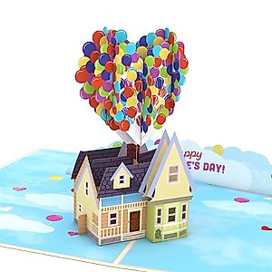 Lovepop Disney and Pixar Up My Greatest Adventure Valentine Pop Up Card, 5" x 7" - 3D Greeting Card, Valentine's Day Card, Pop Up Card for her