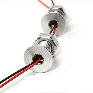 PZRT 2pcs Cylindrical Hollow Hexagon Socket Screw 304 Stainless Steel Lamp Threading Screws Through Hole Bolt with Hex Nut M6x20mm