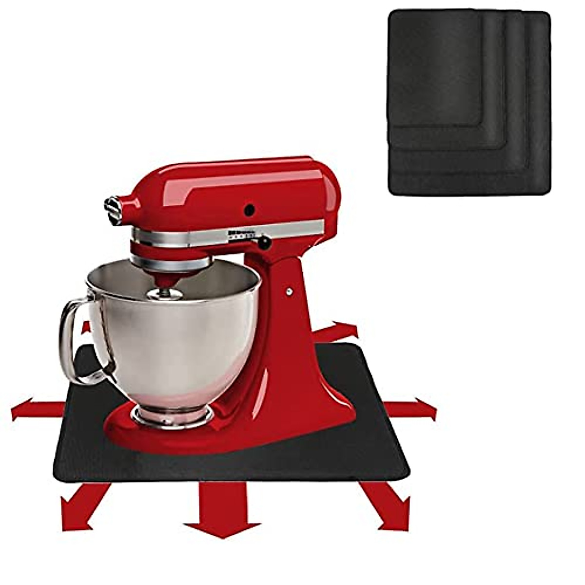 Air Fryer Heat Resistant Mat Kitchen Countertop Heat Protector Mats Kitchen Countertop Protector Appliance Slider Mat for Air Fryers Toaster Ovens Coffee Maker Blender and More