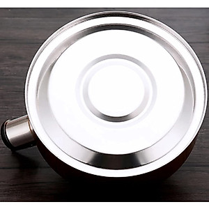 TTKL Stainless Steel Whistling Coffee Tea Kettle Camping Boat Water Pot & Handle