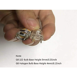 Lacnooe G8 LED Bulb 3W Equivalent to T4 JCD Bi-Pin G8 Base Halogen Bulb 20W-25W Dimmable G8 Light Bulb 110V-120V Daylight White 6000K for Puck Light, Under Cabinet Light, Under Counter Light (6 Pack)