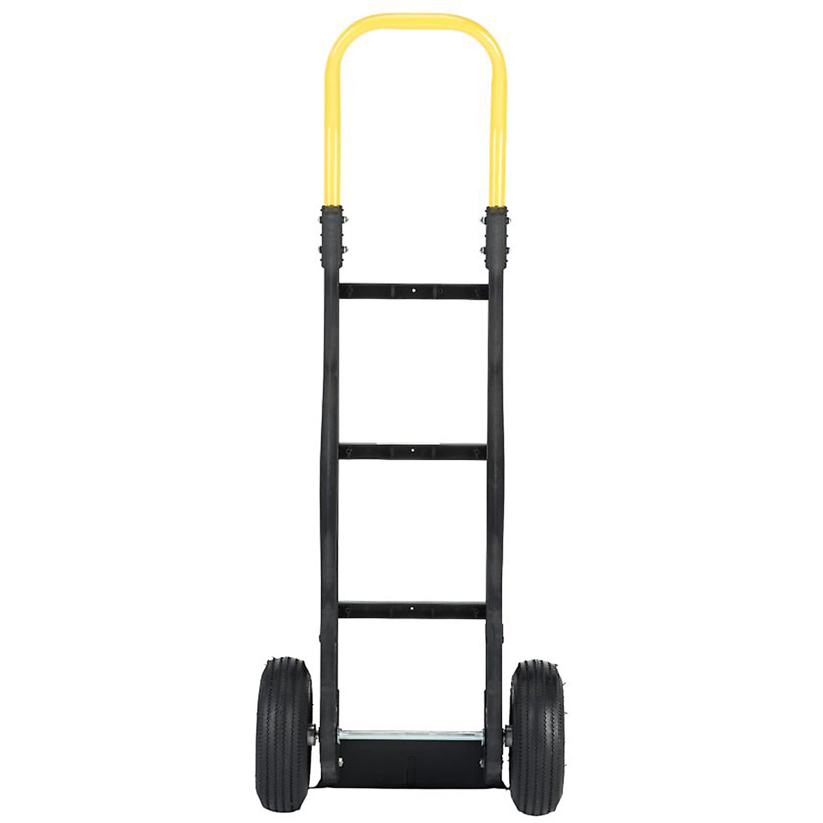 Harper Trucks Flat Free 600 Pound Capacity Heavy-Duty Nylon Frame Hand Truck Dolly Cart w/Steel Baseplate for Warehouses, Offices & Construction Site