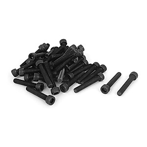 30 Pcs M6-1 x 30mm Hex Socket Head Cap Screws, 12.9 Grade Alloy Steel, Allen Socket Drive, Black Oxide Finish, Machine Thread，Full Thread （30 Pcs M6-1 x 30mm）