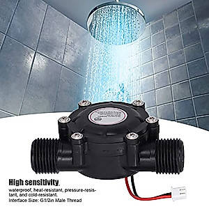 DB-268 Water Turbine Generator, DC 12V Micro Hydro Electric Brushless Generator with G1/2in Male Thread for Luminous Shower