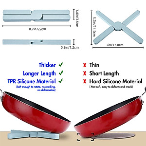 KitWinner Foldable Silicone Trivets, 4 PCS Expandable Silicone Trivets for Dishes, Hot Pots and Pans Anti-Slip Heat Water Resistant Silicone Hot Pads/Pot Holders