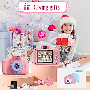 NINE CUBE Kids Camera, Toys Camera for Kids,Christmas Birthday Gifts for Girls Age 3 4 5 6 7, Toddler Camera 3 Year Old, Kids Digital Camera for Girls with 32GB SD Card