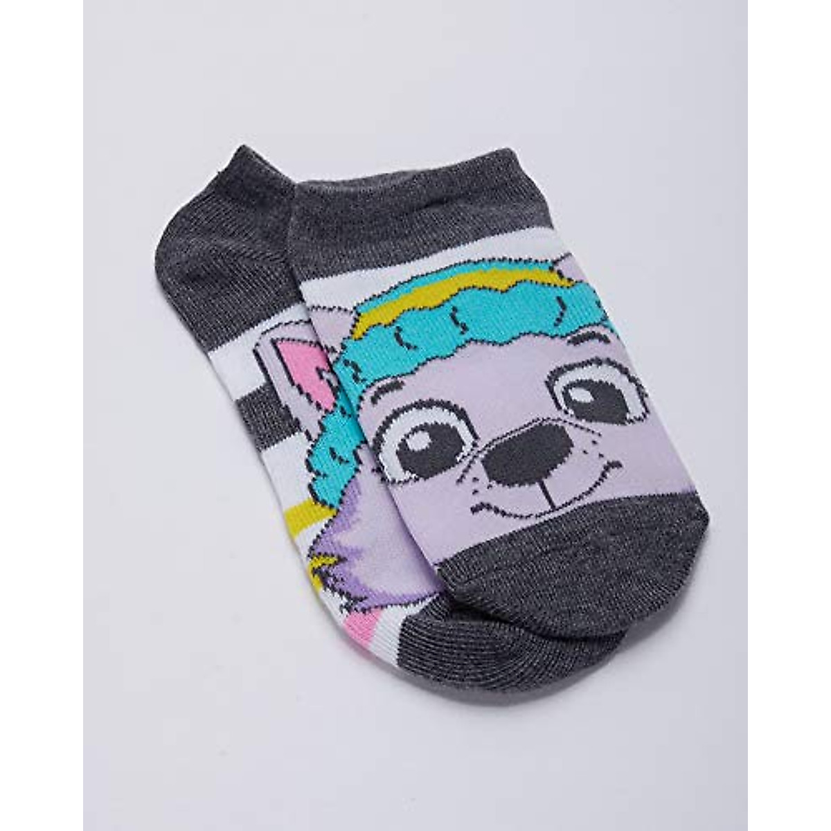 Nickelodeon Girls Paw Patrol 5 Pack No Show Casual Sock, Multi, 6-8.5 US