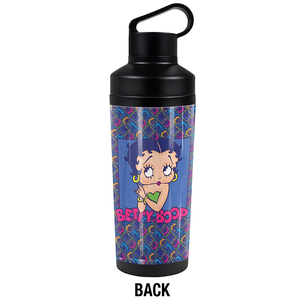Betty Boop OFFICIAL Pop Betty 18 oz Insulated Water Bottle, Leak Resistant, Vacuum Insulated Stainless Steel with 2-in-1 Loop Cap
