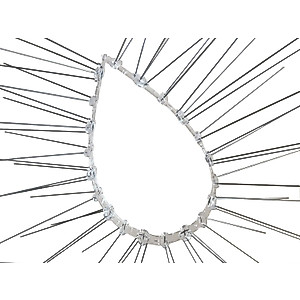 Flexible Stainless Bird Spikes with Plastic Base, Pigeon Fence (5 Feet Coverage 3 Strips)