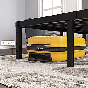 yookare 18 Inch Tall and Strong Platform Metal Bed Frame/Easy Assembly Mattress Foundation/ 4000lbs Heavy Duty Frame with Steel Slat Support/No Noise/No Box Spring Needed，Twin