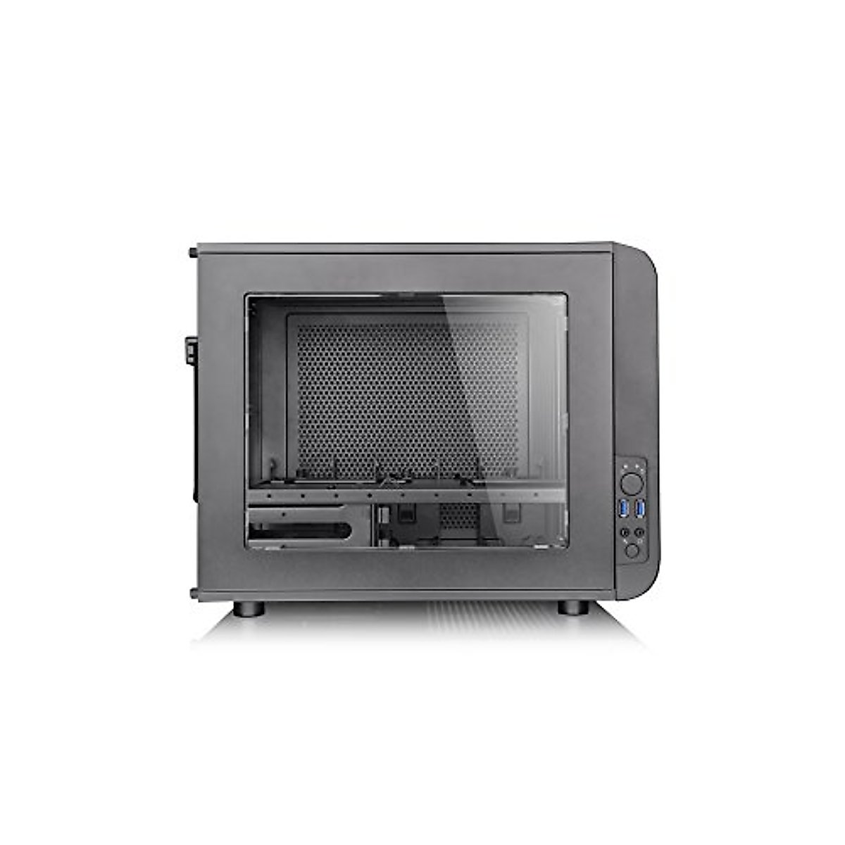 Thermaltake Core V21 SPCC Micro ATX, Mini ITX Cube Gaming Computer Case Chassis, Small Form Factor Builds, 200mm Front Fan Pre-installed, CA-1D5-00S1WN-00 Black