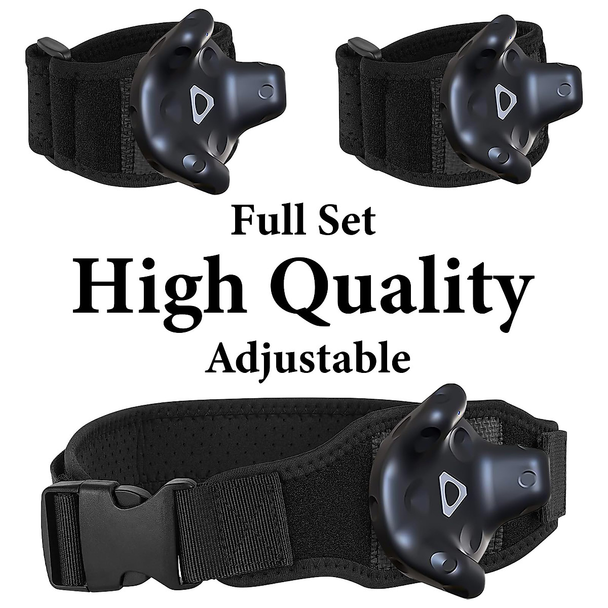 Geekria VR Tracker Waist Belt and Tracker Hand Strap Compatible With HTC Vive System Tracker Adjustable Belt and Hand Straps, Compatible With Waist and Full-Body Tracking in Virtual Reality
