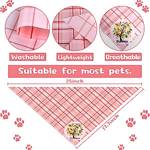 4 Pieces Dog Bandanas Scarf Dog Spring Summer Autumn Winter Season Theme Party Supplies Plaid Seasonal Holidays Dog Bandana Washable Dog Triangle Kerchief Bibs for Dogs Cats Pet Costume Supply
